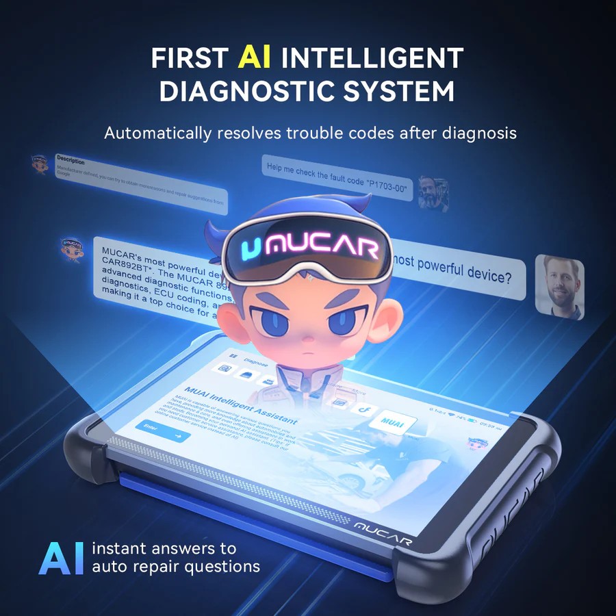 MUCAR 892BT Auto Diagnostic Scanner Action Test OBD2 Scan Tool CANFD ...