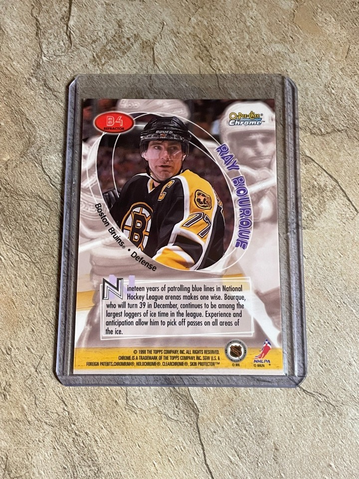 1998-99 OPC Chrome Ray Bourque Board Members Insert Refractor #B4 | eBay