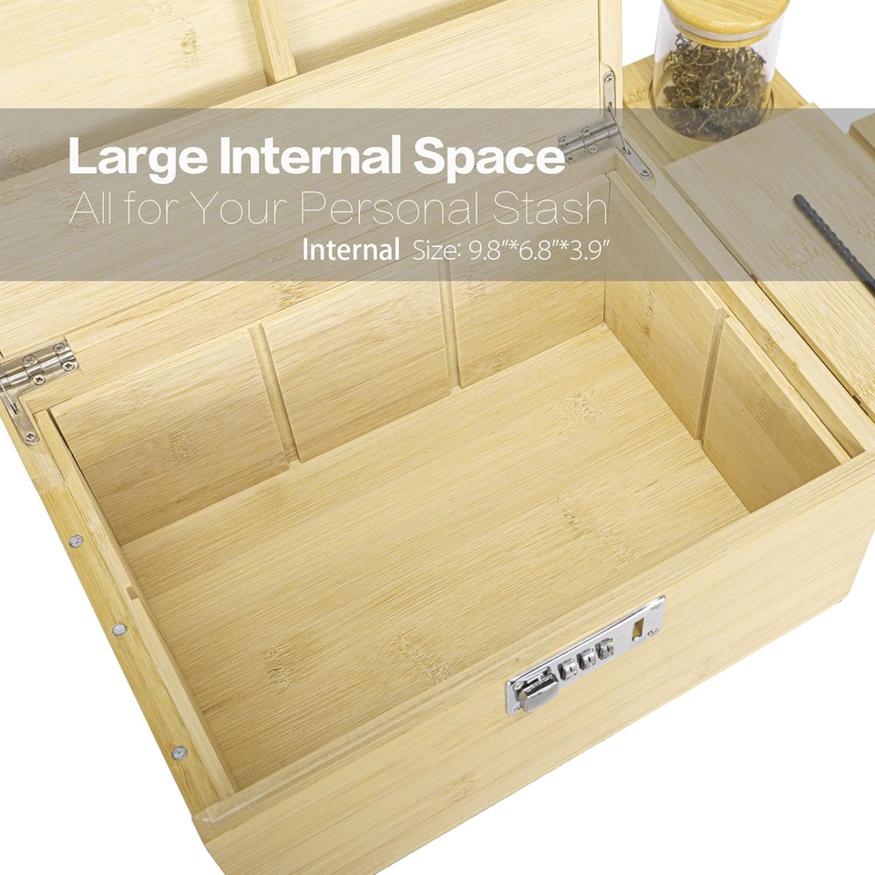 Upgraded Premium Large Stash Box with Combination Lock - Decorative ...