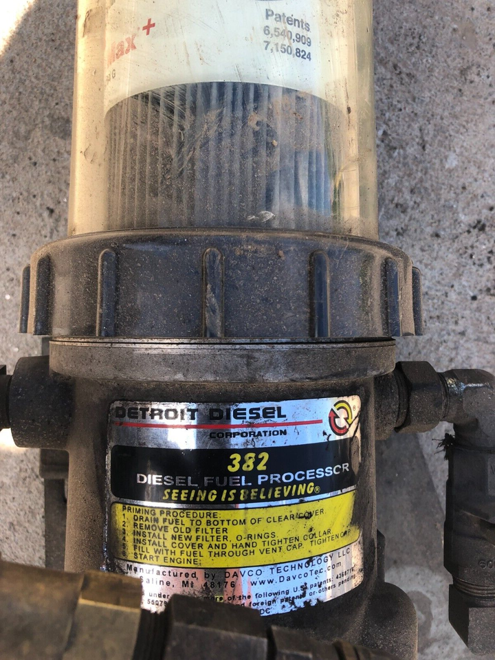 DAVCO 382 FUEL PROCESSOR DETROIT DIESEL WATER SEPARATOR FUEL FILTER ...