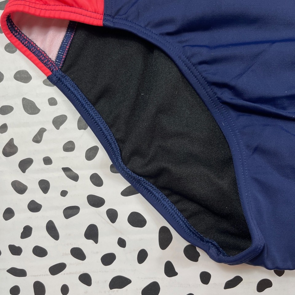 Lands End Deep Sea Coral Regular 4 Mid Waist Bikini SWIM BOTTOM 464904 ...