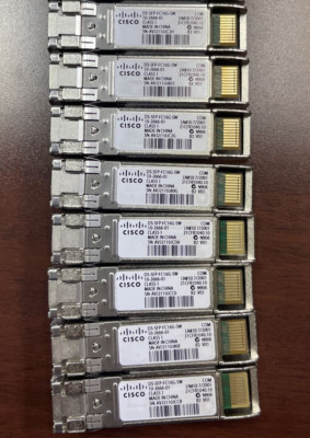 Lot of 8 Used Cisco DS-SFP-FC16G-SW 10-2666-01 850nm 16G SFP ...