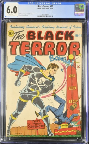 Black Terror #16 CGC 6.0 Nedor Comic 1946 Alex Schomburg Cover | eBay