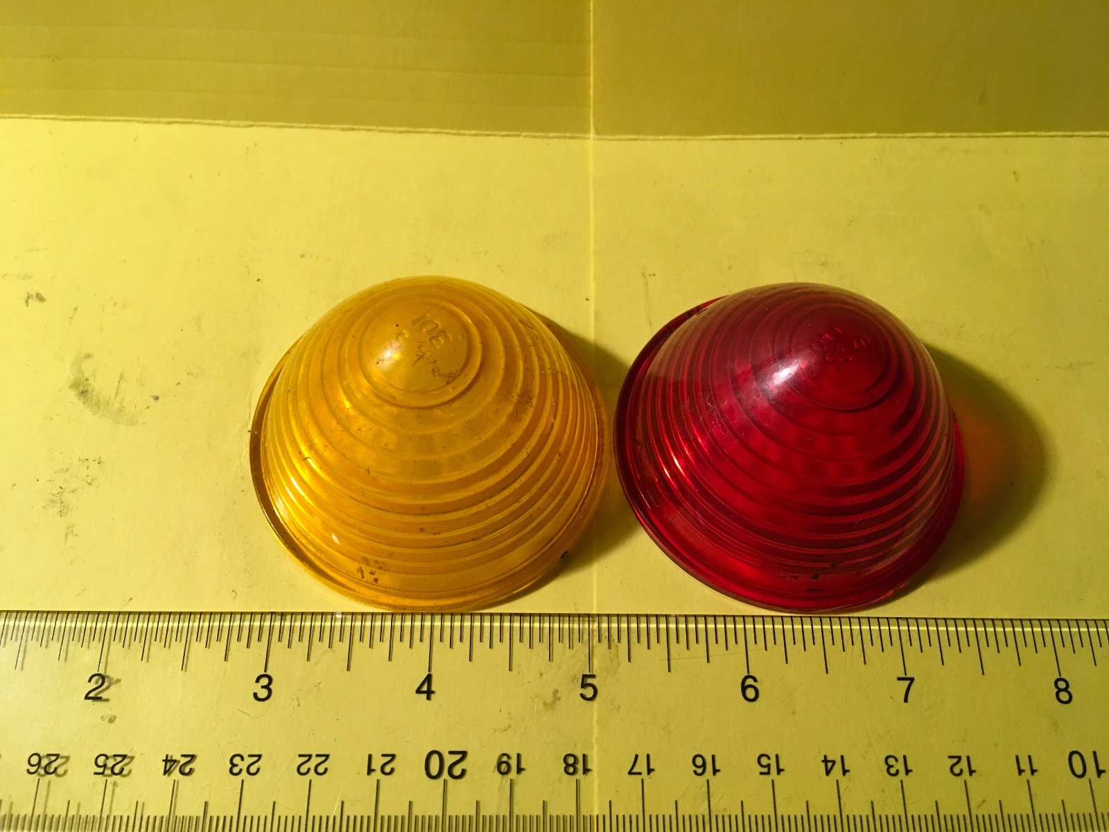 1- Amber Lens Cover LS-301 Beehive, 1 - Red lens cover LS-301 Beehive ...