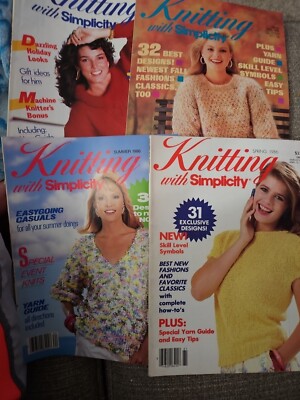 4 Knitting with Simplicity Magazines 1986 | eBay