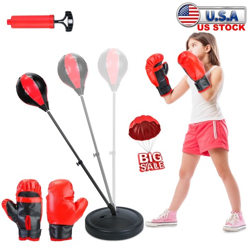 Kids Punching Bag Punching Ball Boxing Free Standing Adjustable ...