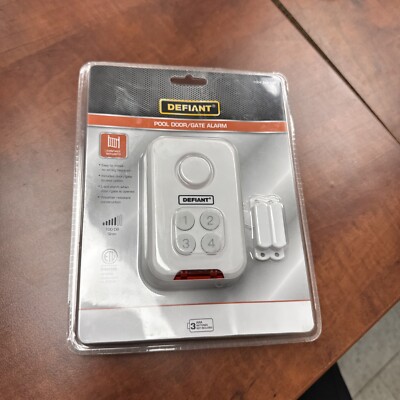 Defiant Wireless Swimming Pool Alarm Loud w Bypass Battery Operated THD ...