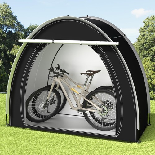 Bike Storage Shed Tent, Outdoor Portable Bicycle Storage Sheds for 2 ...