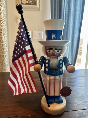 STEINBACH GERMAN WOODEN NUTCRACKER CHUBBY “UNCLE SAM” | eBay
