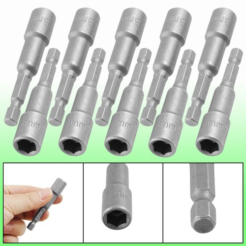 1/4" Shank 8mm Hex Socket Spanner Wrench Nut Driver Bit 10 Pcs | eBay