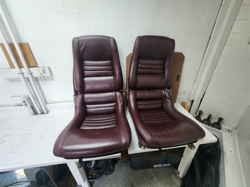 1980 Corvette C3 Leather Seats CLARET Complete Pair ORIGINAL GM USED ...