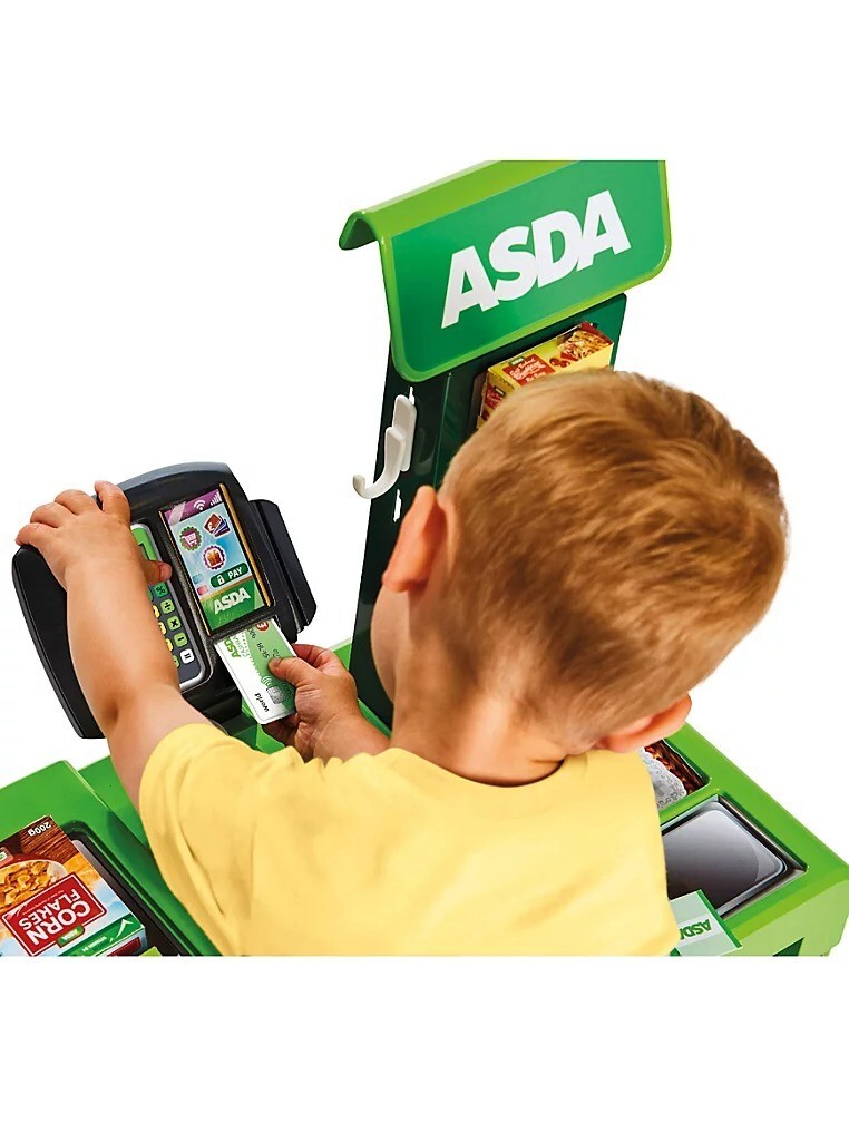 ASDA Supermarket Checkout Toy Pretend Play Cash Register Money with ...