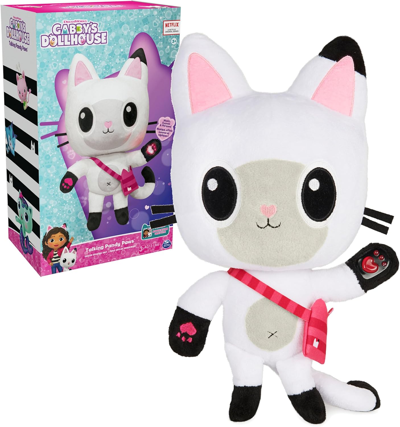 , 13-Inch Talking Pandy Paws Plush Toy with Lights, Music and 10 Sounds ...
