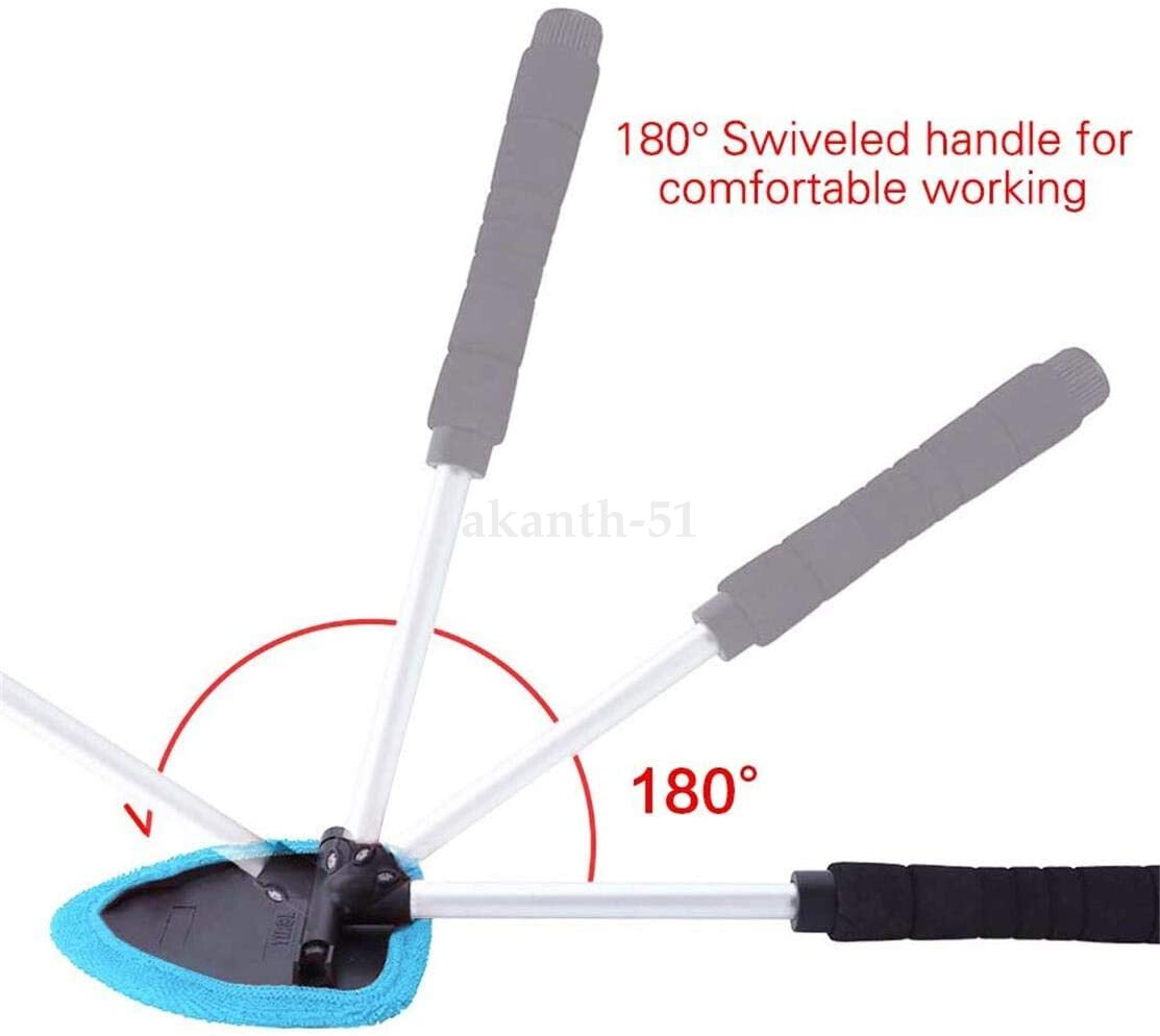 Windshield Cleaner Wand Microfiber Car Inside Window Cleaning Tool Anti ...