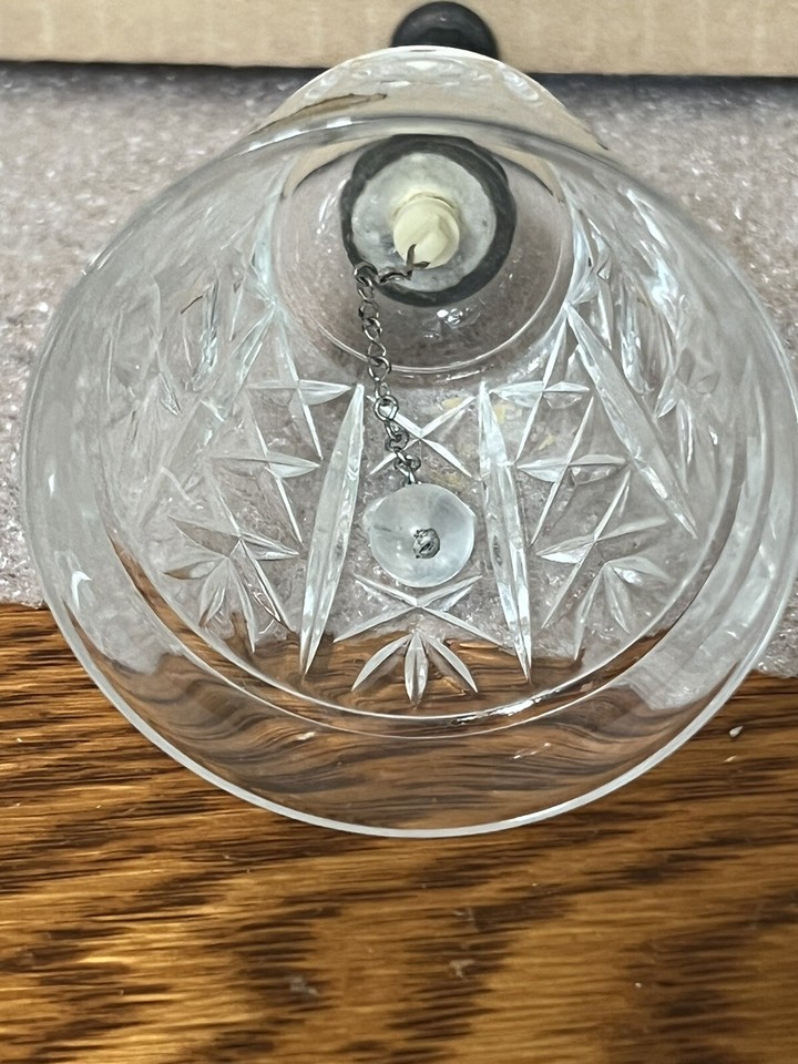 Vintage Clear Pressed Glass Bell Silvertone Metal Handle By Royal ...