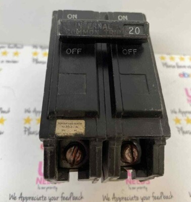 GE 2 Pole 20 Amp Type THQB Circuit Breaker 120/240VAC General Electric ...