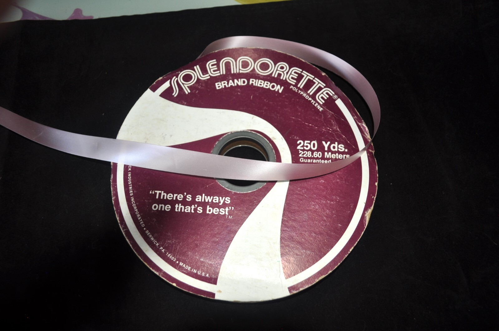 ROLL VTG RIBBON SPLENDORETTE RIBBON, 150 YARDS, PALE PINK POLYPROPYLENE ...