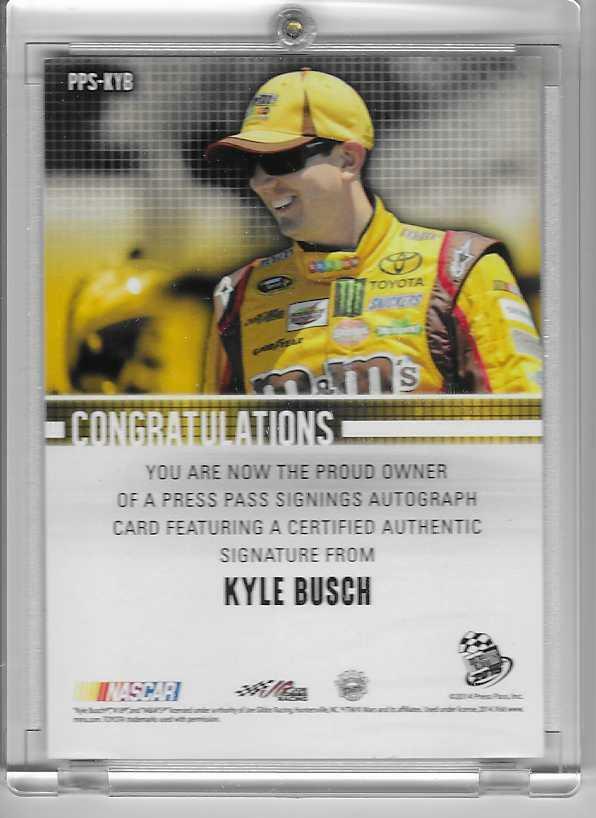 Kyle Busch 2015 Press Pass Signings Authentic Autograph Card 16/25 | eBay