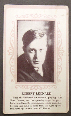 1917 D9839 bakery issue ROBERT LEONARD movie actor trading card | eBay