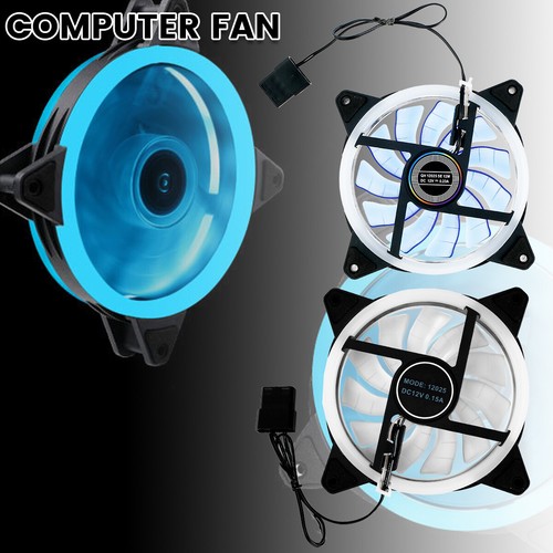 LED Case Fans Ultra Quiet Computer Cooling Fans 12cm 15 LED Silent Fan ...