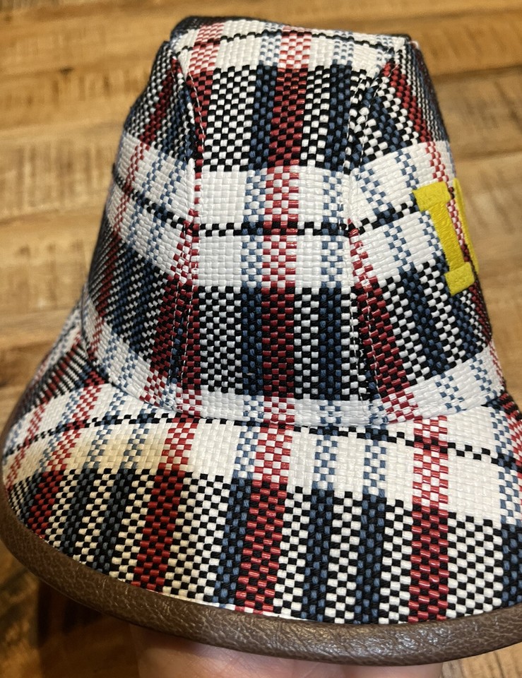 Auth.Gucci ICCUG check-print Bucket Mirror Image Iccug fedora Hat XL ...