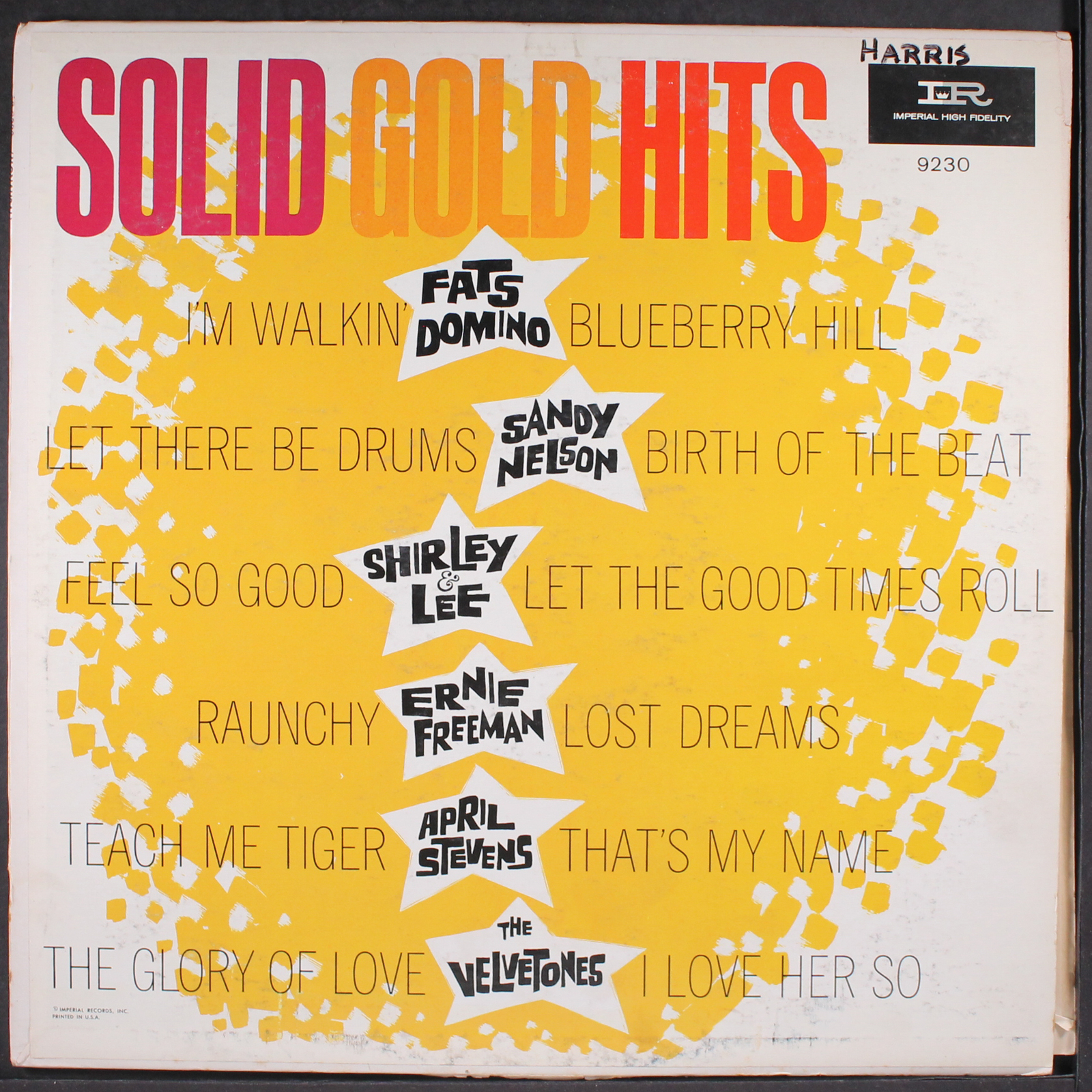 VARIOUS: solid gold hits IMPERIAL 12" LP 33 RPM | eBay
