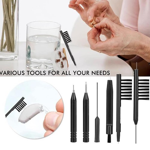 9Pcs/set Hearing Aid Cleaner Kits Hearing Aid Cleaning Tool Cleaning ...