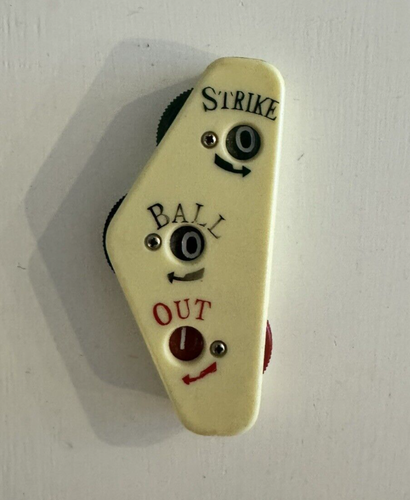 Vintage 1950s Topps Baseball Umpire Pocket counter strikes/balls/outs ...