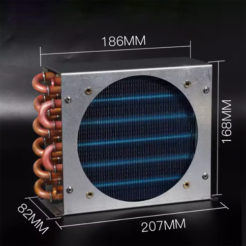 Small Shell Condenser Radiator Freezer Copper Tube Heat Exchanger Air ...