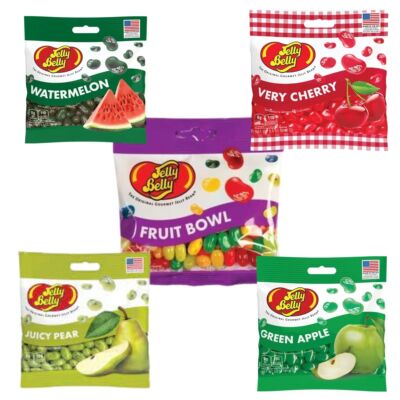 Jelly Belly Assorted Fruit Flavor Jelly Beans – 5 Pack Variety (Free ...