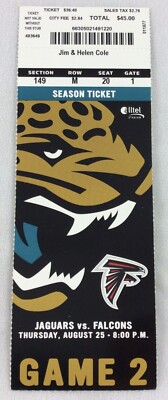 NFL 2005 08/25 Atlanta Falcons at Jacksonville Jaguars PRESEASON Ticket ...