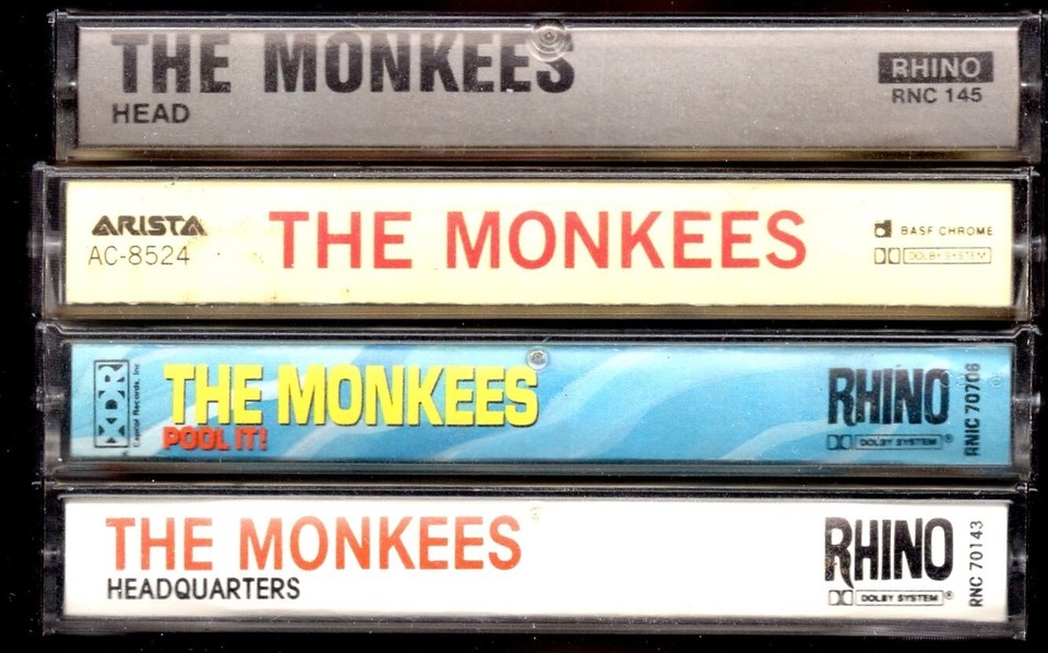 THE MONKEES LOT Of Four Cassettes - The Monkees, Head, Headquartes and ...