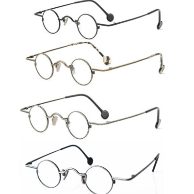 Small Round Retro Reading Glasses Metal Glasses Frame Rx-able Mens ...