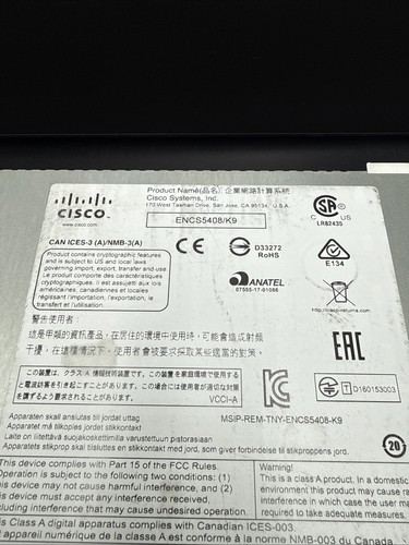 CISCO ENCS5408/K9 Xeon D-1548 8-core 32GB 256GB M2 Network Compute ...