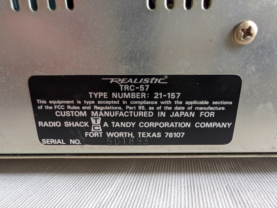 Realistic Navaho TRC-57 SSB+AM CB Transceiver Radio Parts or Repair ...