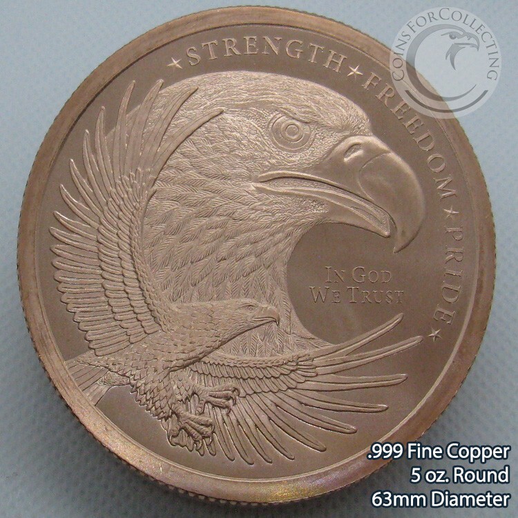 "Eagles" 5 oz .999 Copper Round Beautiful Design GIANT Round | eBay
