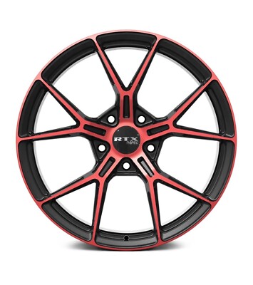 RS01 Gloss Black with Machined Red Face Wheels by RTX®. | eBay