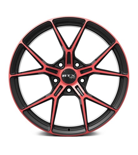RS01 Gloss Black with Machined Red Face Wheels by RTX®. | eBay