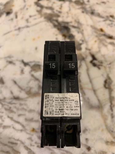 Q1515NC - Siemens 15 Amp Tandem Breaker 783643156609| eBay