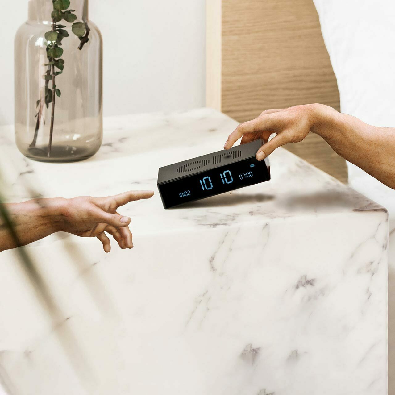 LEXON Flip Premium Digital Alarm Clock LR152N Black | eBay