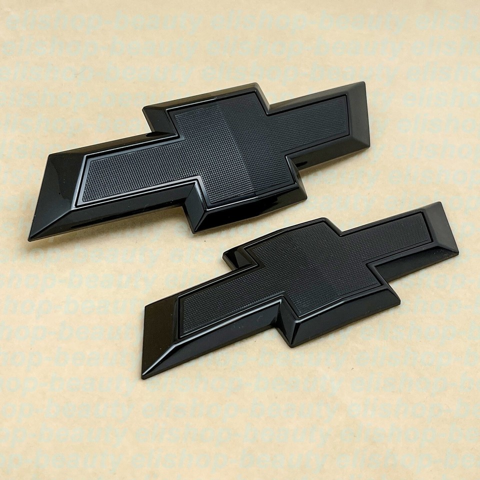 2018-2023 Chevrolet Equinox Front Rear Gloss Black Bowtie Emblem Kit ...