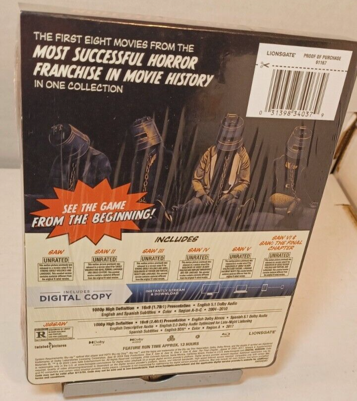SAW 8 Movies Collection Steelbook (Blu-ray-No Digital)Box Shipping with ...