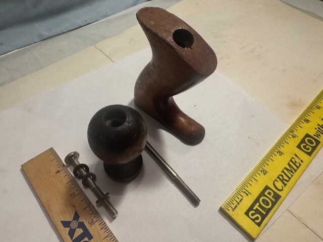 MADE USA - VINTAGE WOOD PLANE HARDWOOD HANDLE & KNOB WITH SCREWS | eBay