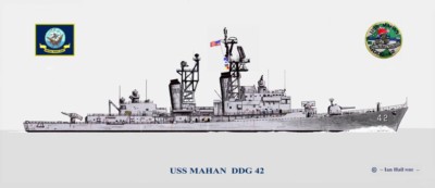 USS Mahan DDG-42 Ship Print US Navy | eBay