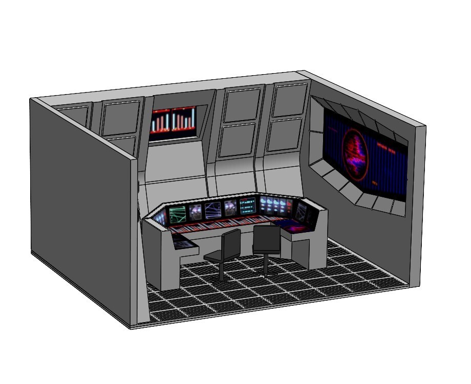 Endor Bunker Control Room Diorama for 3.75 inch (1:18) Scale Action ...