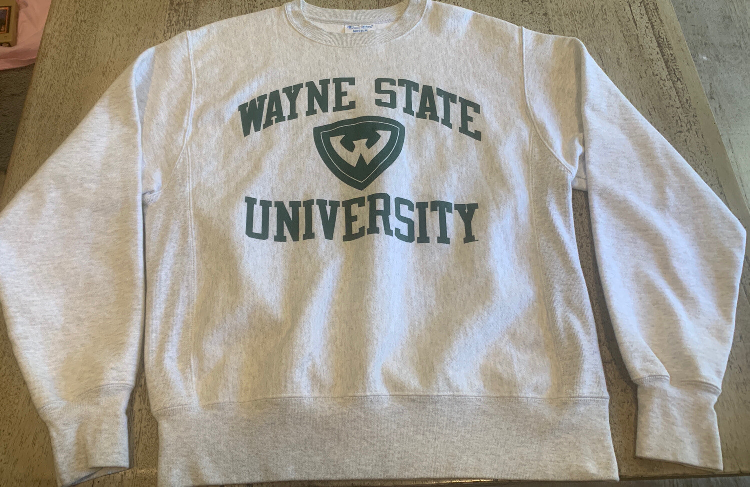 Vintage Champion Reverse Weave Wayne State University Sweatshirt Gray ...