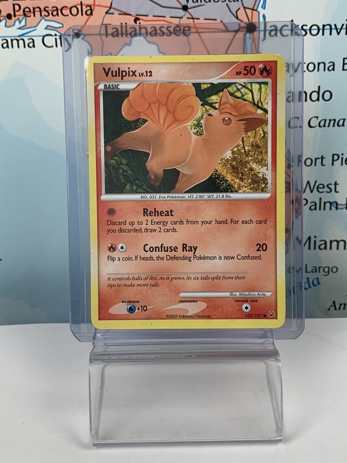 SHIPS SAME DAY Pokemon Card Vulpix LV. 12 102/127 Basic Fire Type 2009 ...