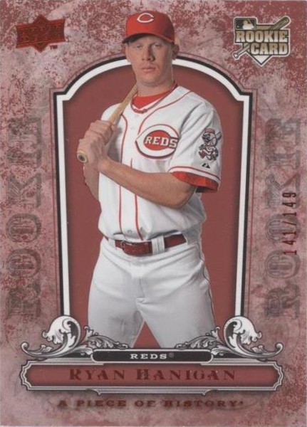 2008 Upper Deck A Piece of History - Red #111 Ryan Hanigan /149 (RC ...