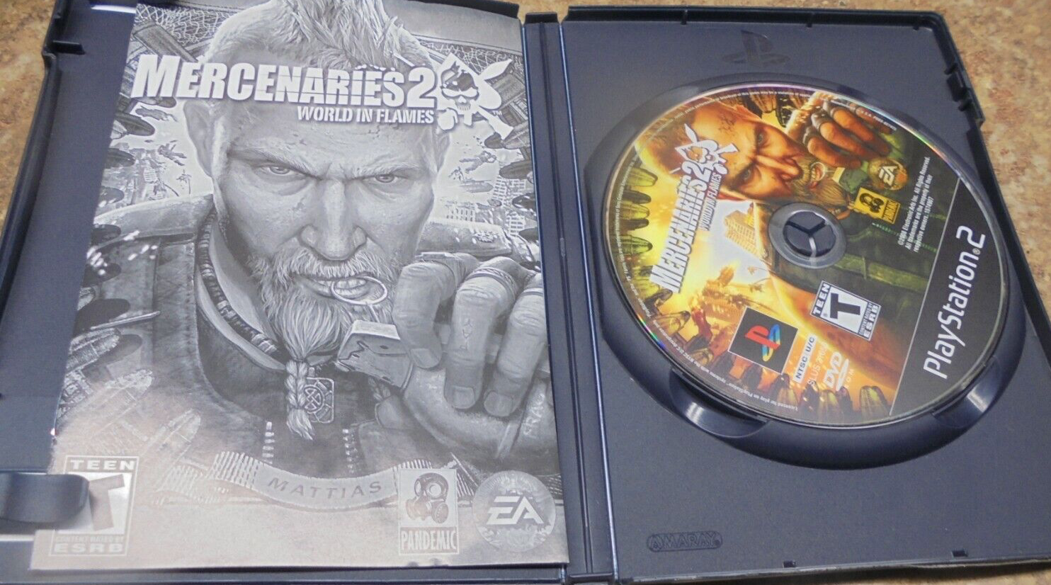 Mercenaries 2: World in Flames Sony Ps2 Playstation 2 Case Manual ...