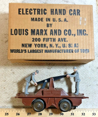 Marx 2002 Electric Hand Car Fantastic Shape & Works OB w INSERT (C) | eBay